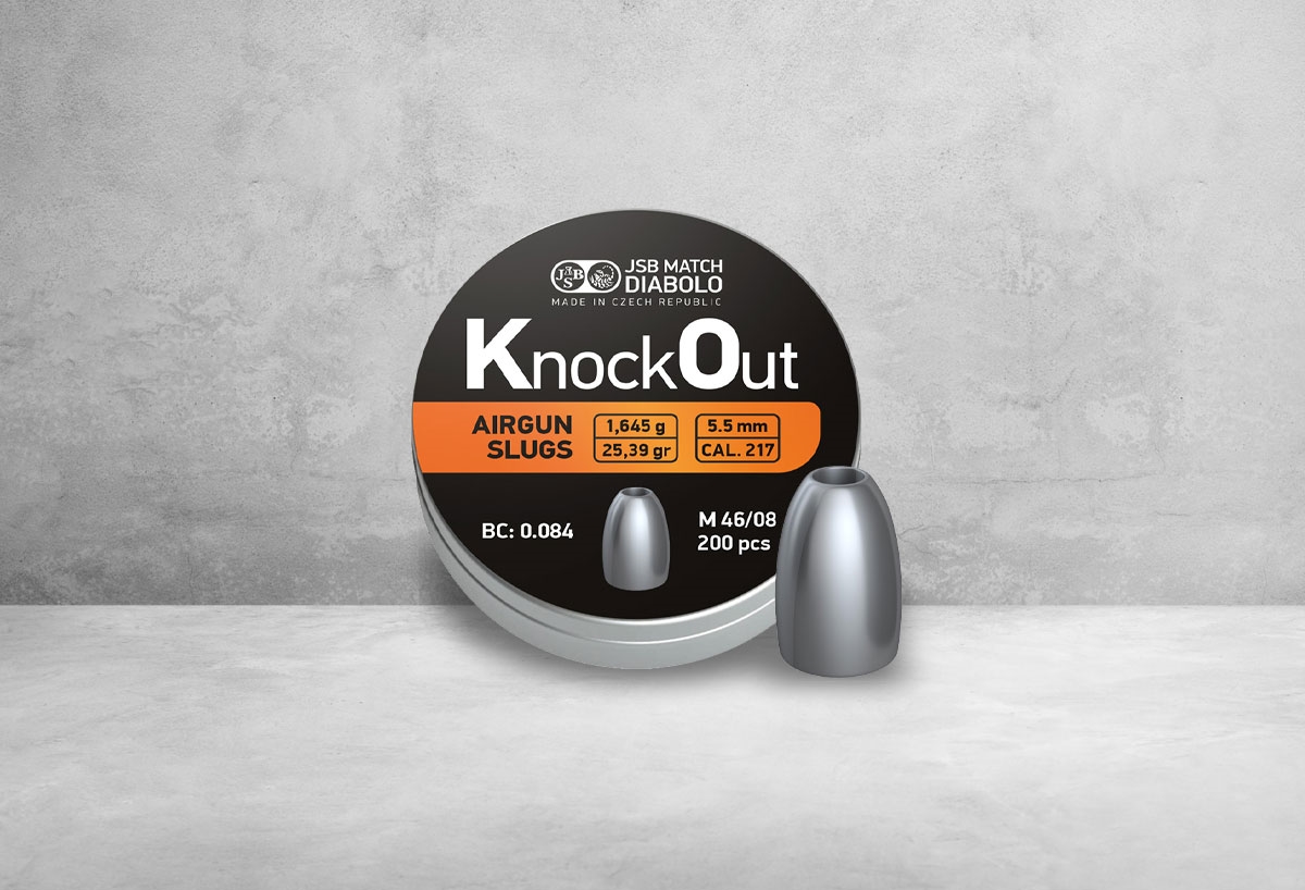JSB KnockOut Slugs 5,5 mm 13,43 grain (.217) | Gunpit DK